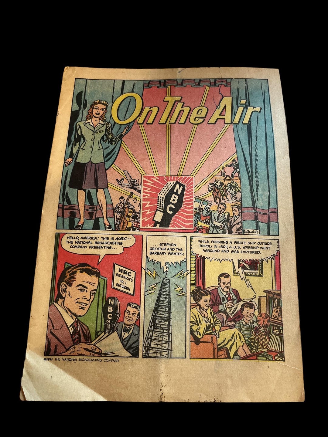 NBC Promotional Comic Book, on the Air, 1947; Advertising Comic Book ...