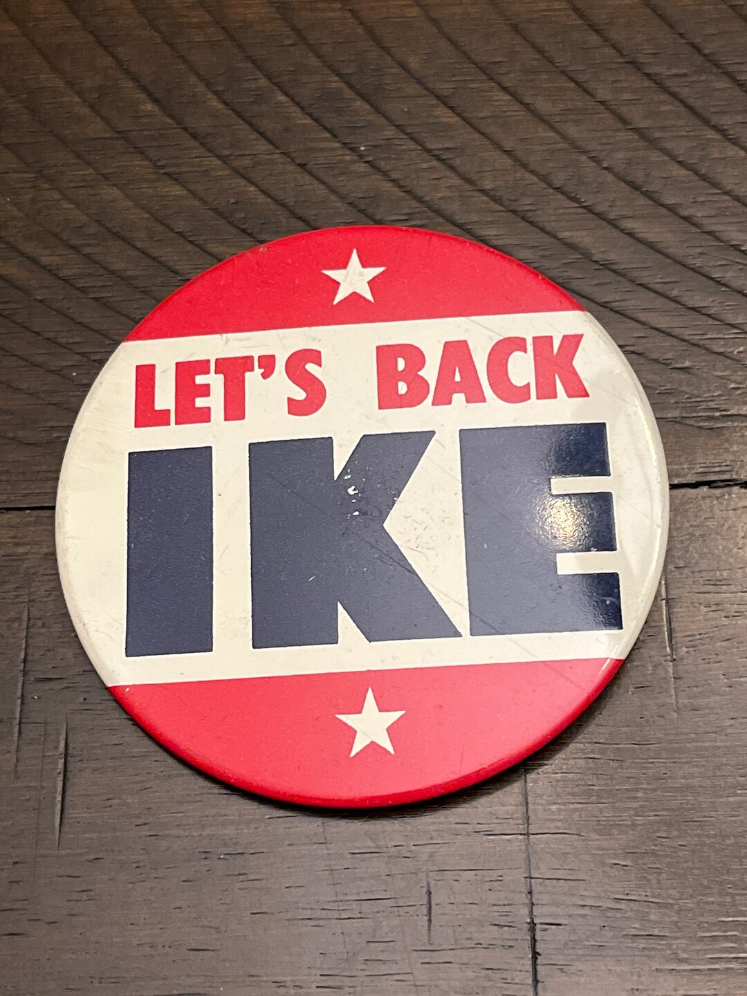 1952 Eisenhower Campaign Pinback Button: Let's Back Ike, 3 Inch - Etsy