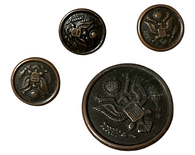 WWI U.S. Army Uniform Buttons: Blackened Bronze Eagle Seal - Etsy