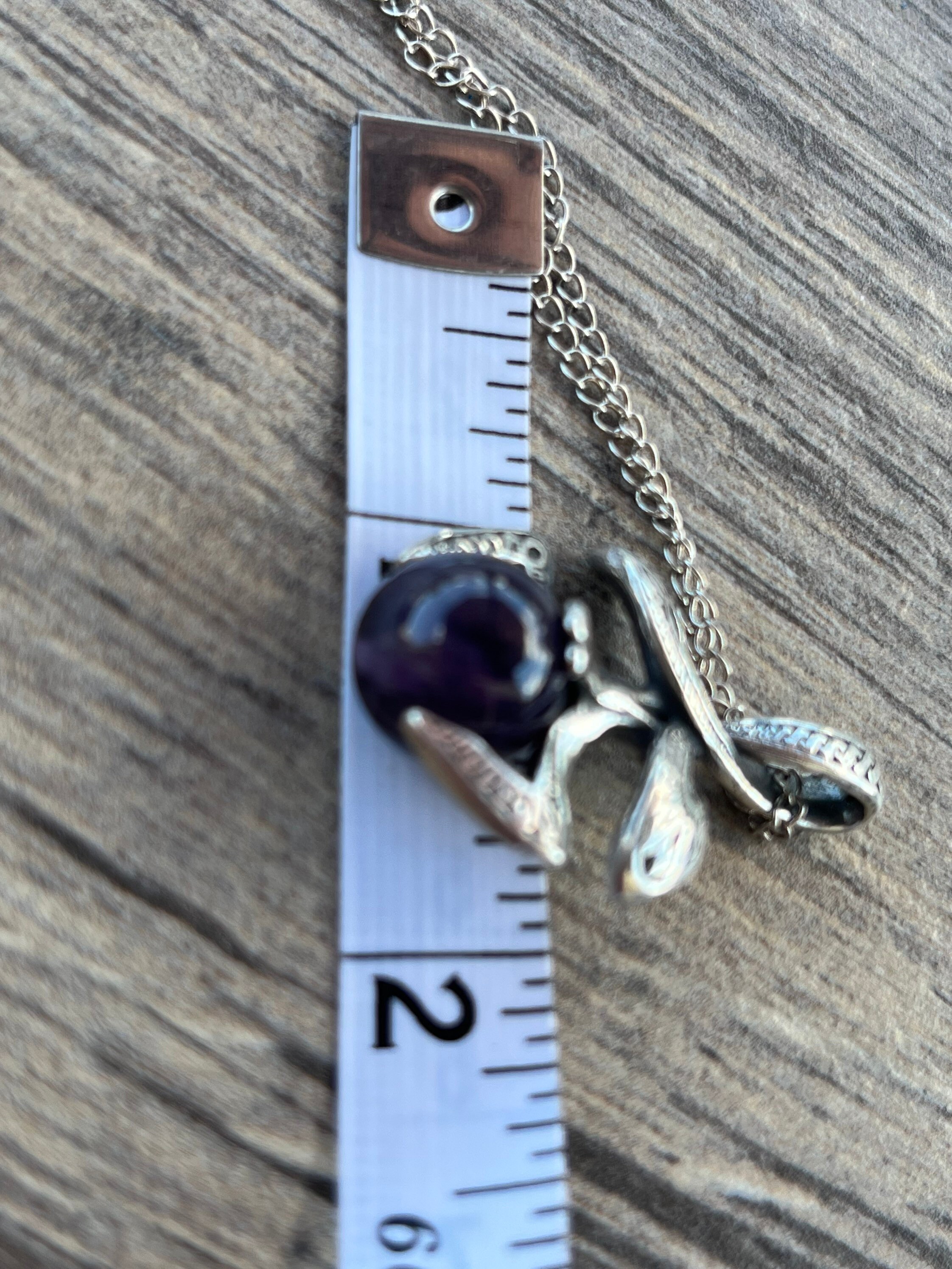 Vintage Round Amethyst in Detailed Gothic Design in Sterling Silver 925 ...