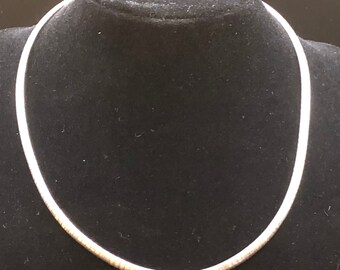 Sterling Silver Omega Necklace - Etsy