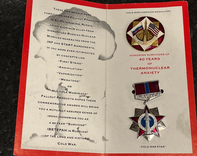 Cold War Medals From Salvage of Russian Missiles; Commemorative Cold ...