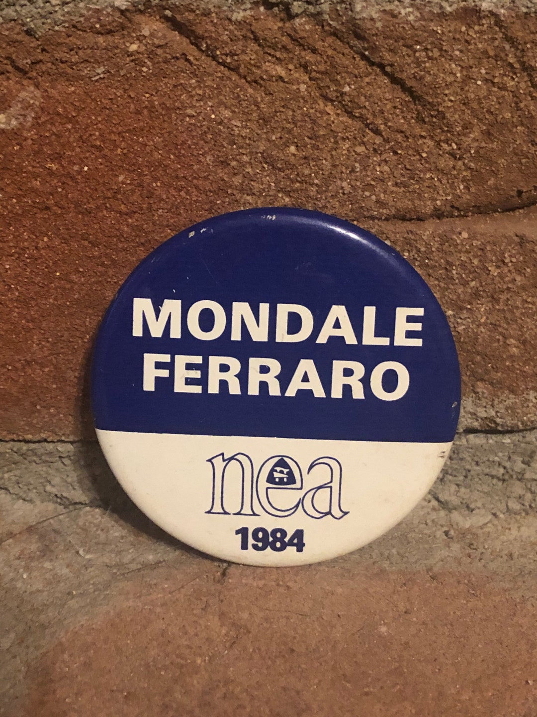 Vintage Mondale Ferraro Nea 1984 Political Pin; 1984 Presidential ...