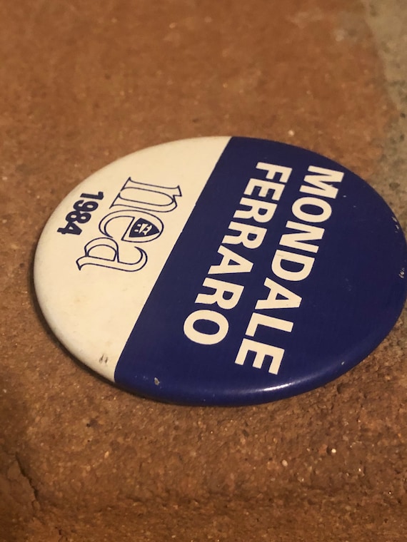 Vintage Mondale Ferraro nea 1984 Political Pin; 1984 … - Gem