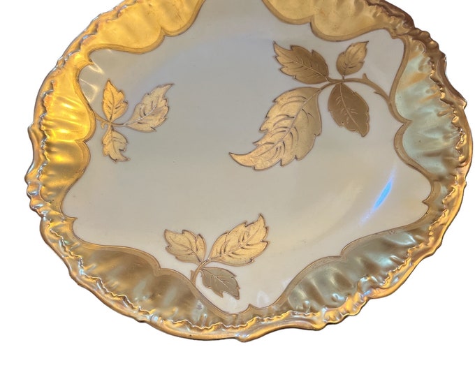 Antique Limoges France Elite Works Hand Painted Large Plate With Gold ...