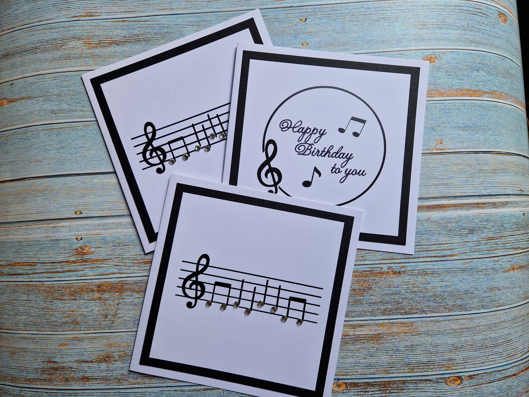 Music Birthday Cards, Music Lover Card, Card for Musician, Contemporary ...