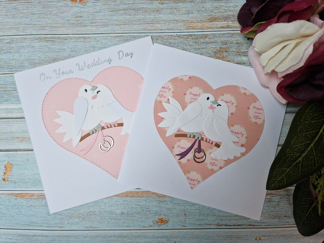 White Doves Wedding Card, Birds Wedding Card, Wedding Day Card, Cards ...