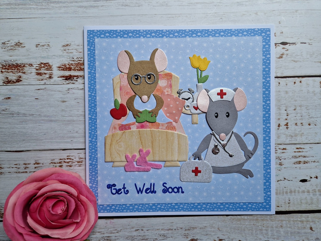 Get Well Card, Mouse Card, in Hospital Card, Speedy Recovery, After ...
