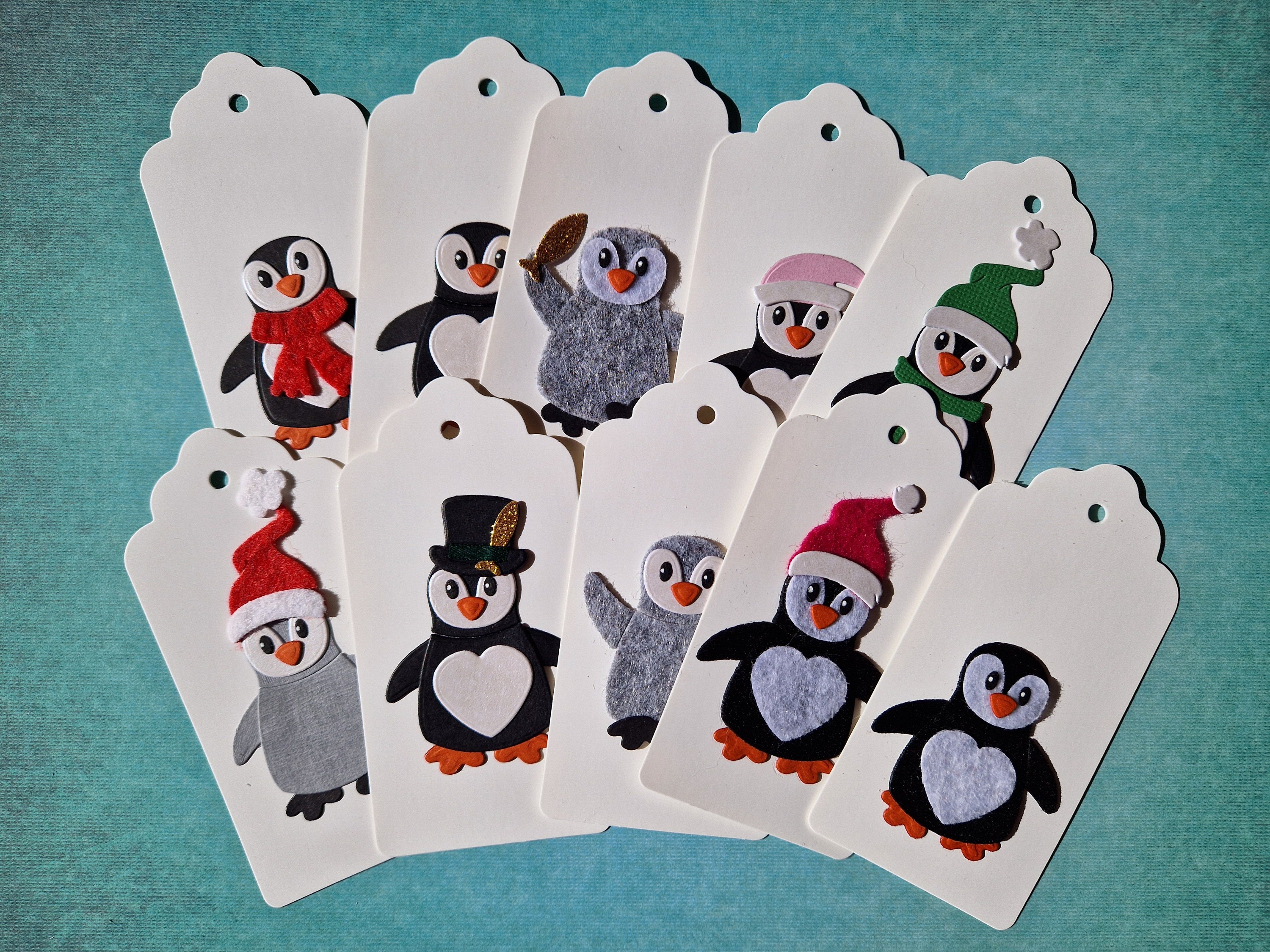 Penguin Gift Tags, Gift Labels, Penguin Present Tags, Luggage Tags With ...