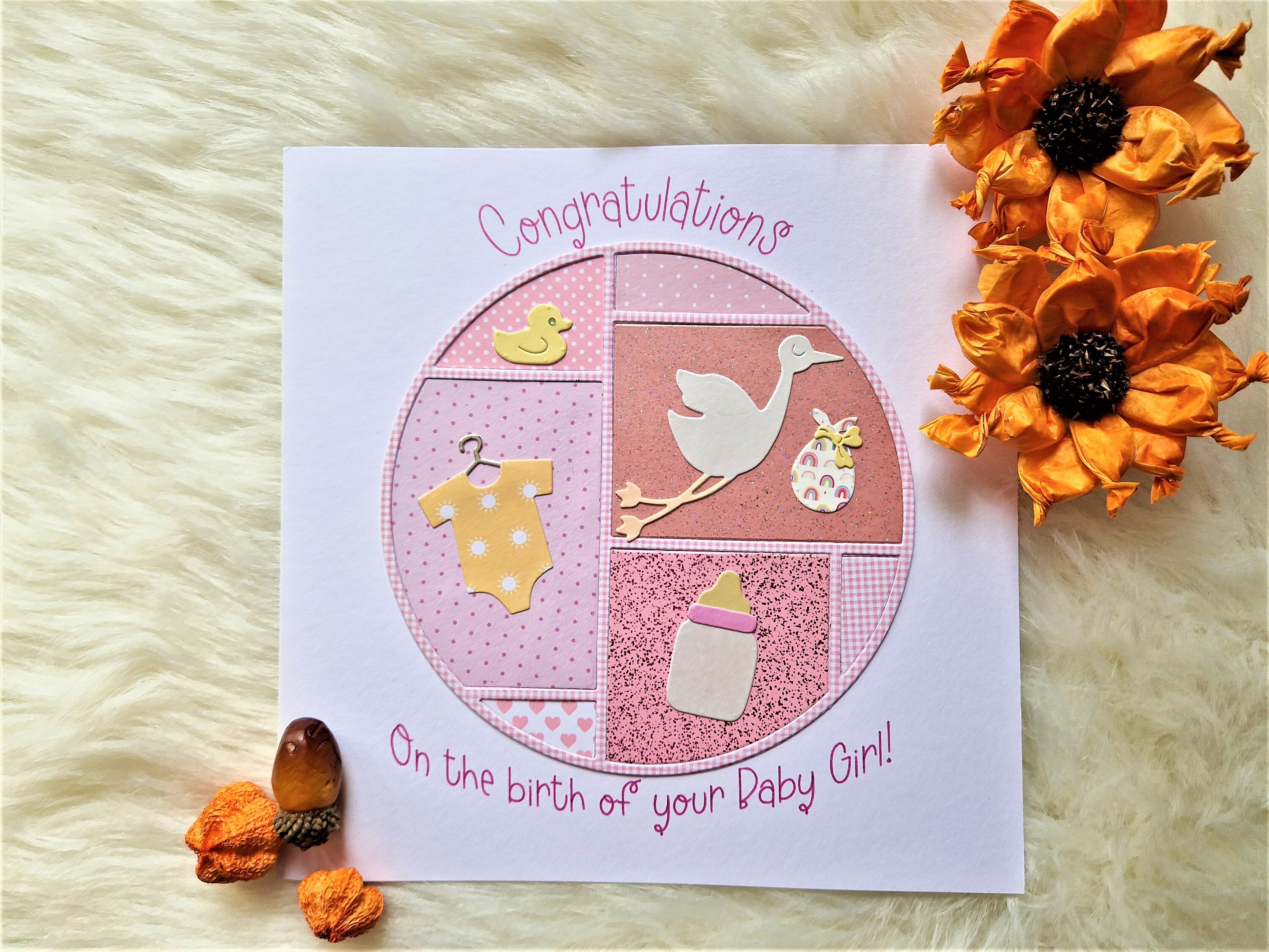 New Baby Card, Baby Girl Card, Baby Boy Card, Congratulations, New ...