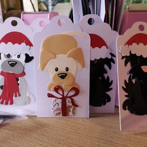 Christmas Dog Gift Tag Dog Gift Bag Tag Present Label - Etsy