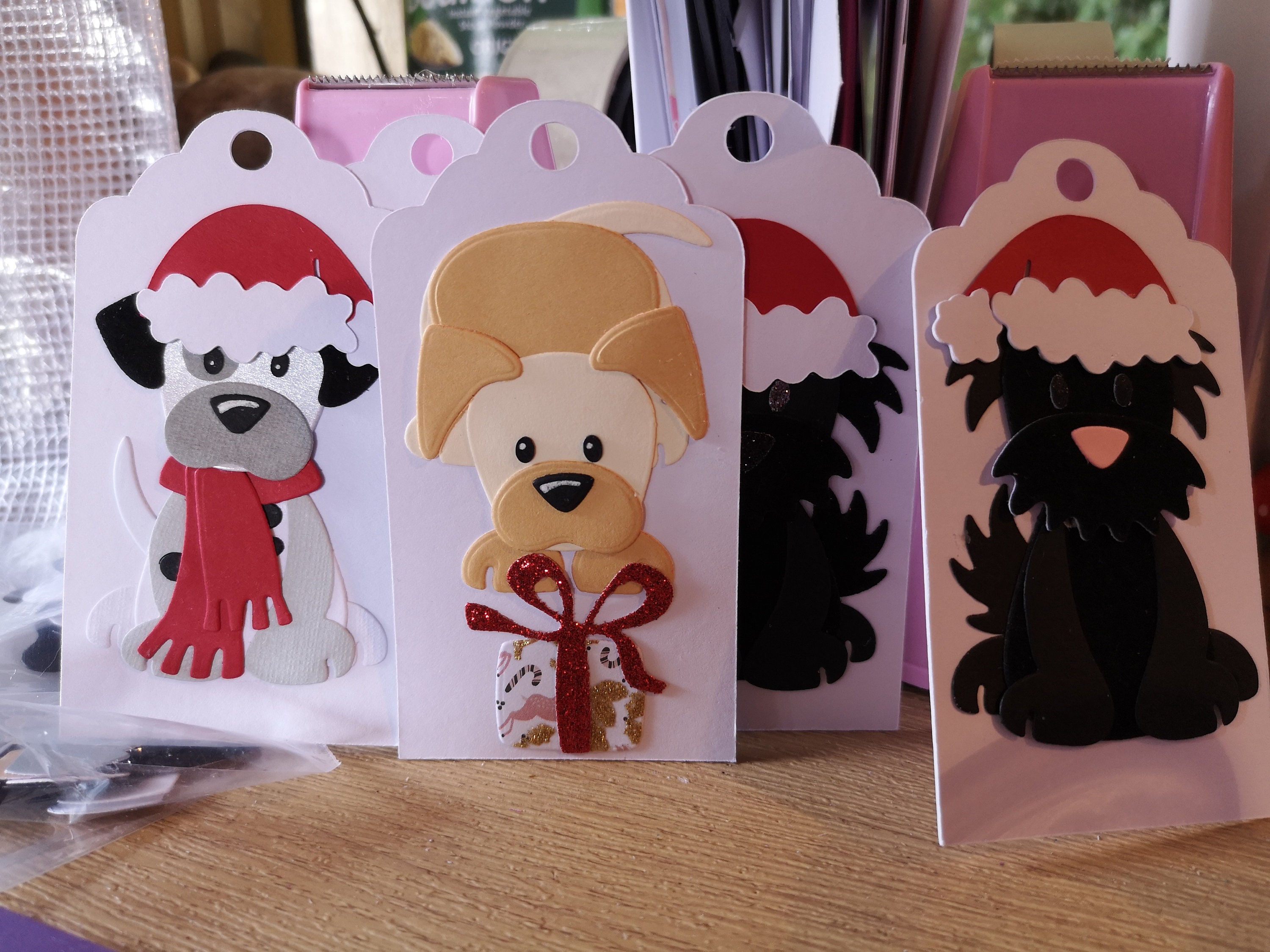 Christmas Dog Gift Tag Dog Gift Bag Tag Present Label - Etsy