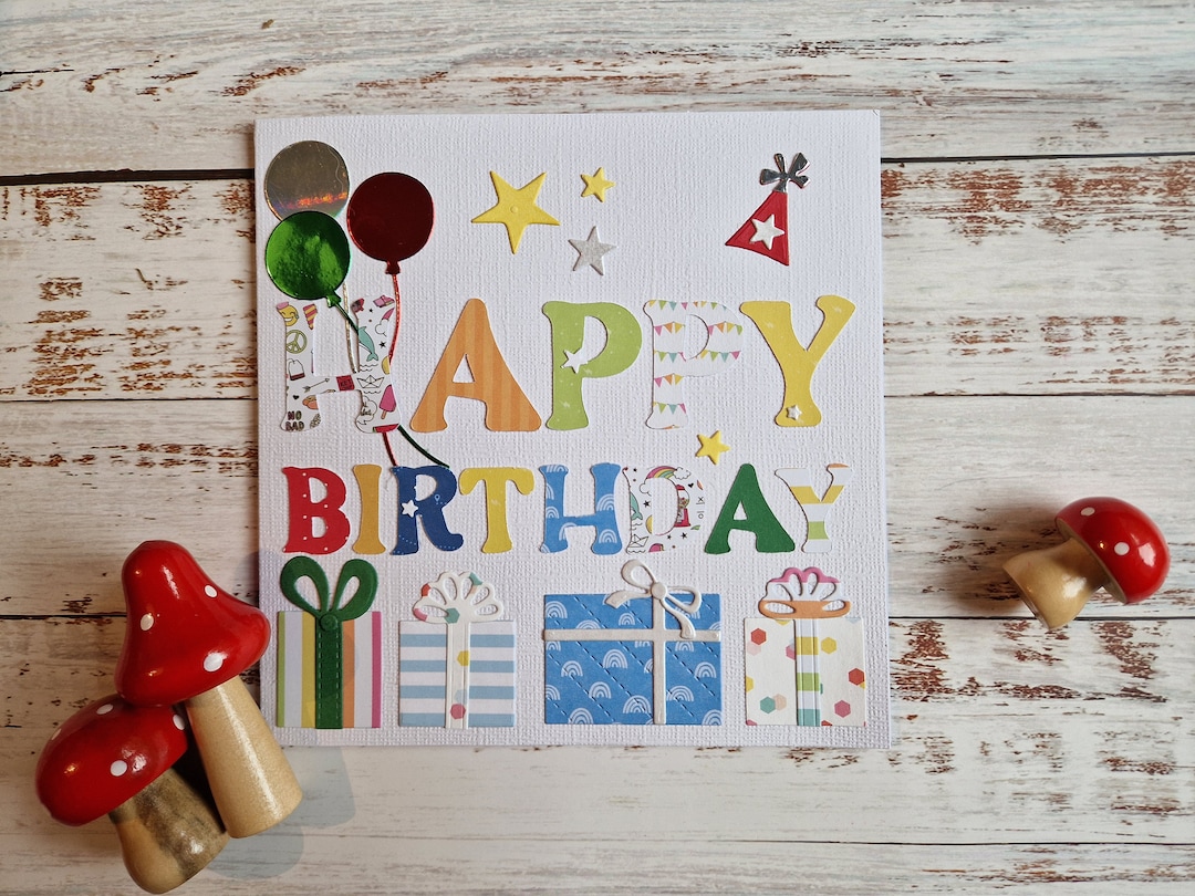 Children's Birthday Card, Personalised Cards, Custom Cards, Birthday ...