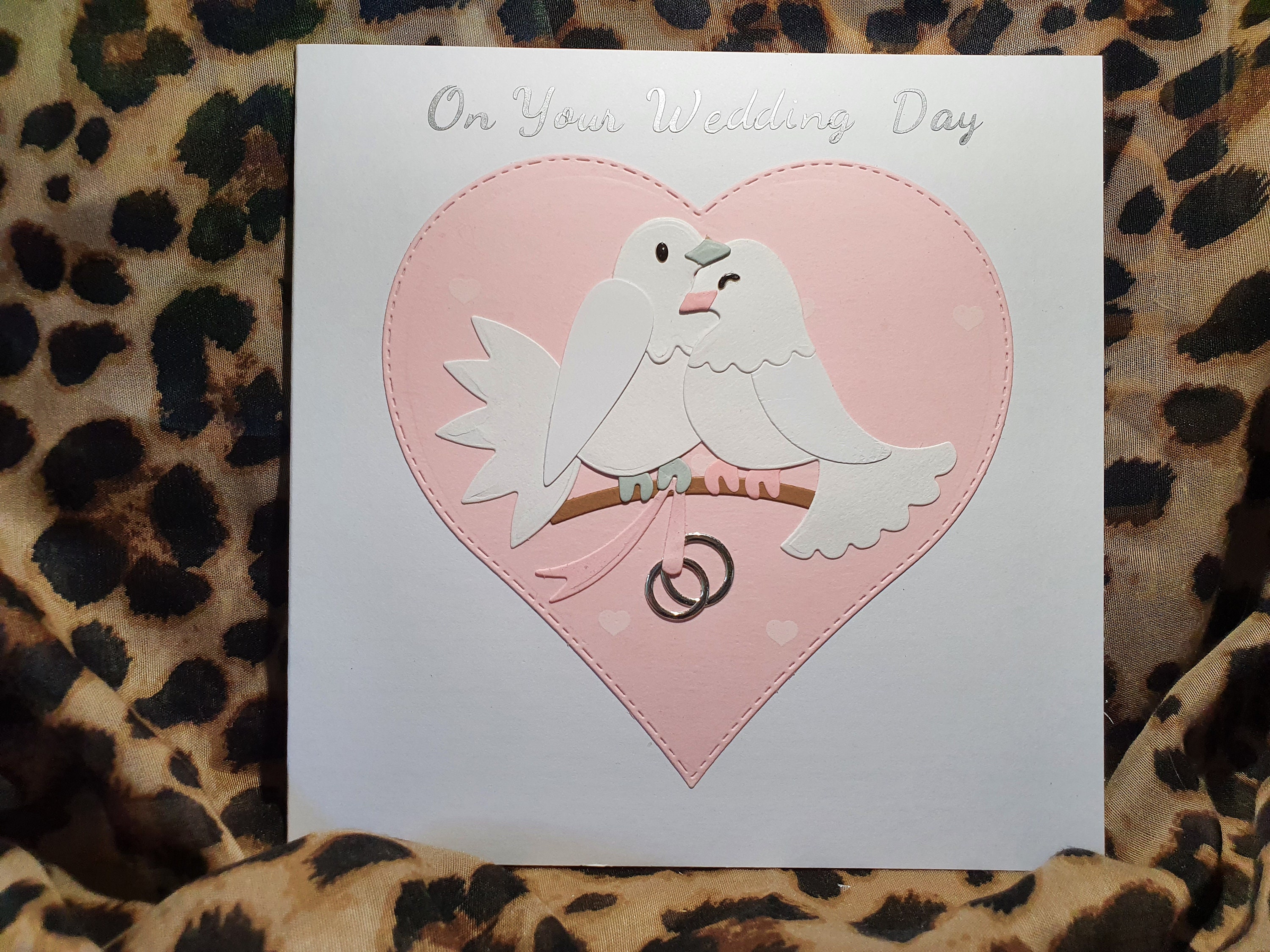 White Doves Wedding Card Birds Wedding Card Wedding Day - Etsy