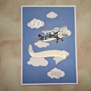 Plane Birthday Card, Aeroplane Card, Cards for Men, Personalised Cards ...