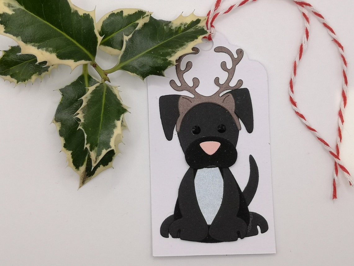 Christmas Dog Gift Tag Dog Gift Bag Tag Present Label - Etsy