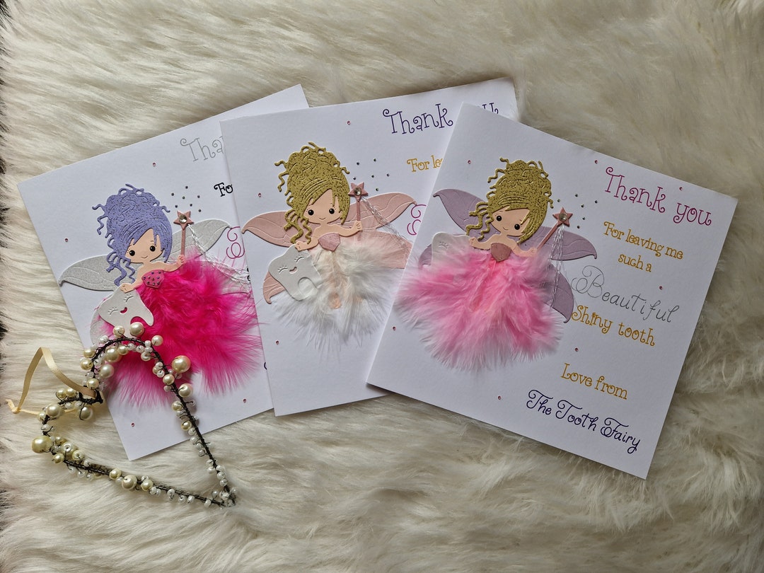 Tooth Fairy Card, Cards With Fairies, Cards for Children, Personalised ...