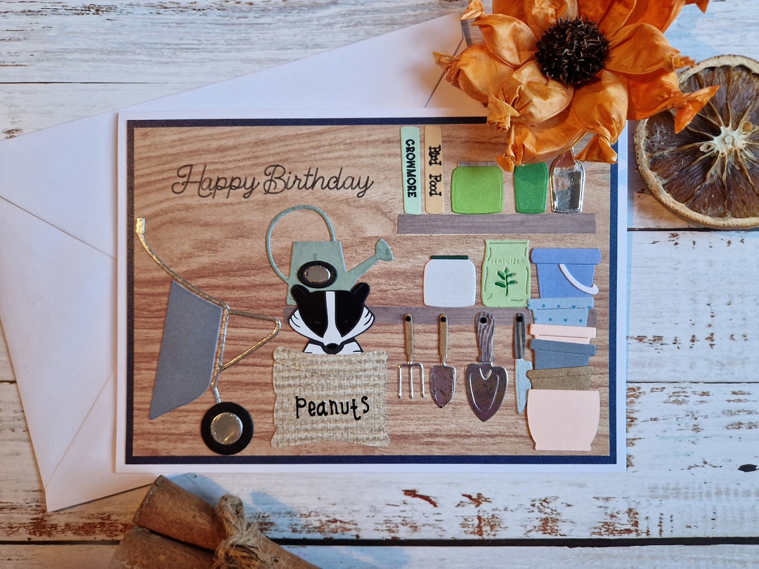 Gardener's Birthday Card, Garden Shed Card, Card for Gardener, Dad ...