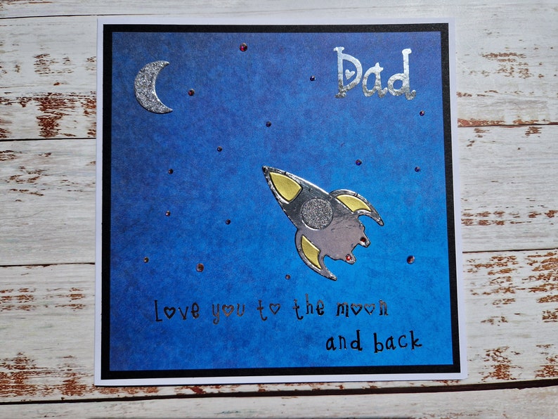 Father's Day Card, Space Card, Rocket Card, Card for Dad, Birthday Card ...