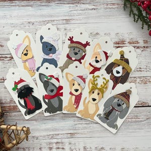 Christmas Dog Gift Tag, Dog Gift Bag Tag, Present Label, Animal Gift ...