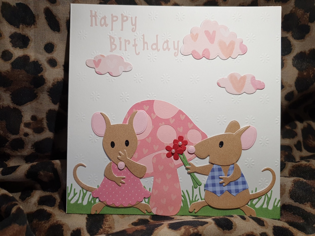 Happy Birthday Mice, Birthday Cards for Her, Animal Cards, Mouse Cards ...