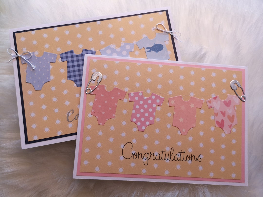 New Baby Card, Baby Boy Card, Baby Girl Card, Congratulations Baby Card ...