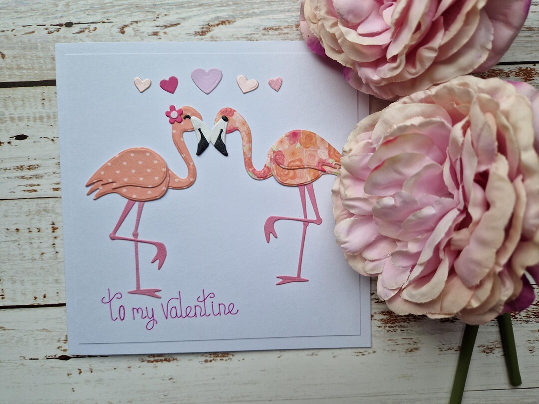 Flamingo Cards, Valentine's Card, Flamingo Valentines, Valentines Day ...