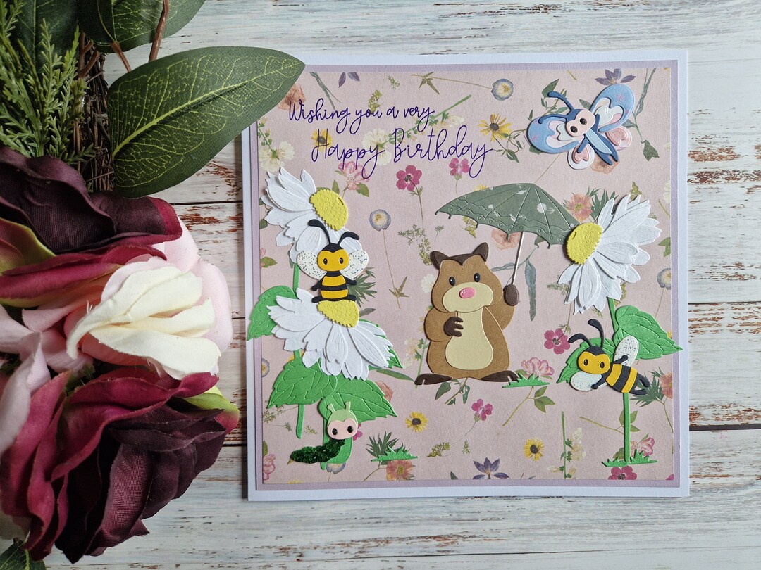 Hamster Birthday Card, Animal Cards, Personalised Cards, Custom ...