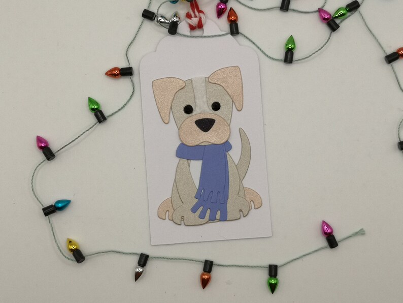 Christmas Dog Gift Tag Dog Gift Bag Tag Present Label - Etsy