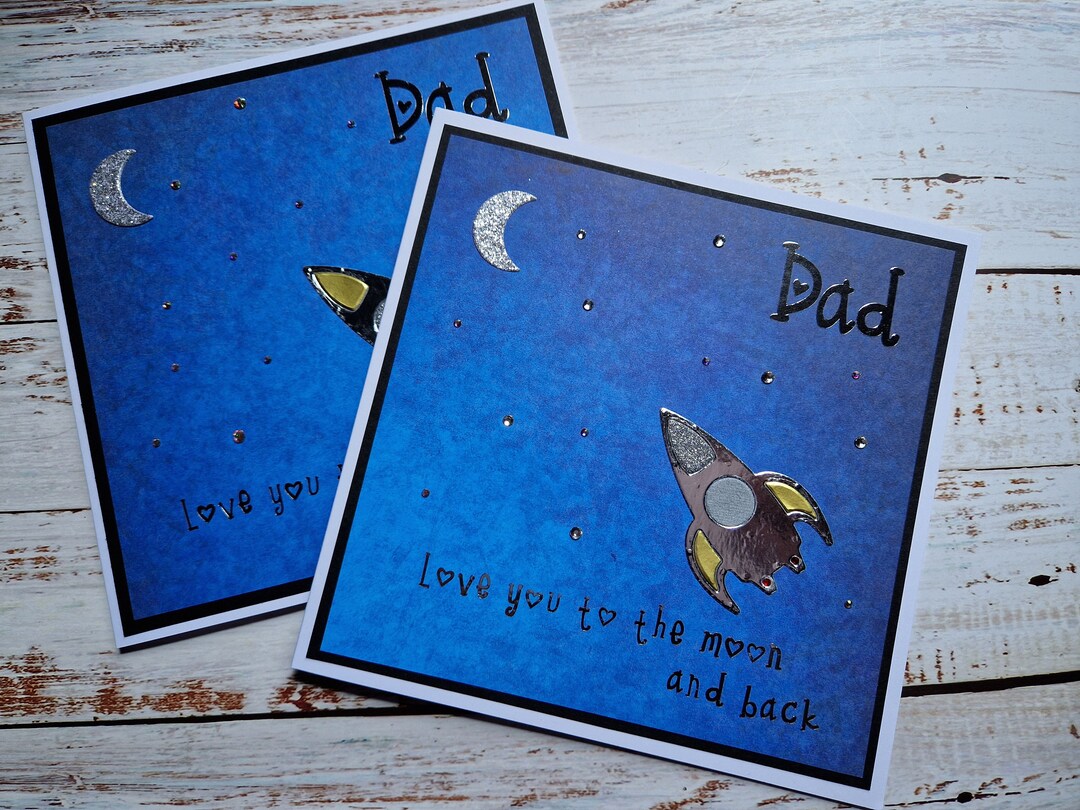 Father's Day Card, Space Card, Rocket Card, Card for Dad, Birthday Card ...
