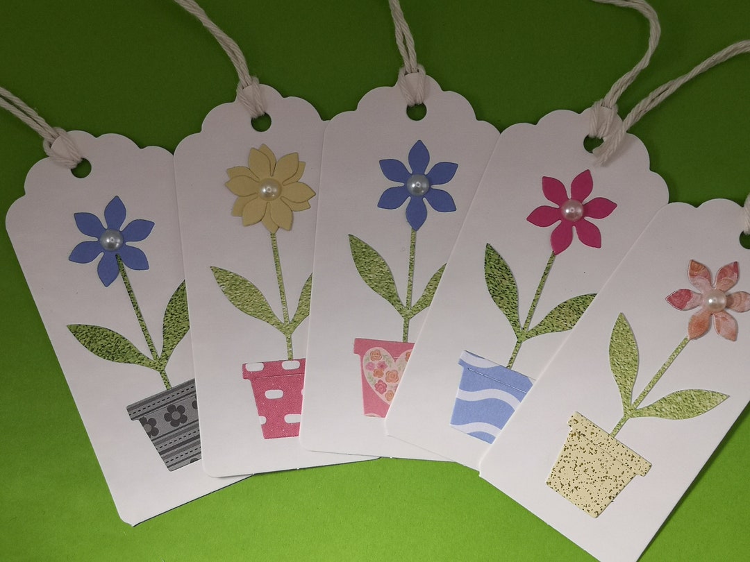 Flower Gift Tags, Flower Gift Labels, Floral Luggage Tag, Gift Bag Tags ...