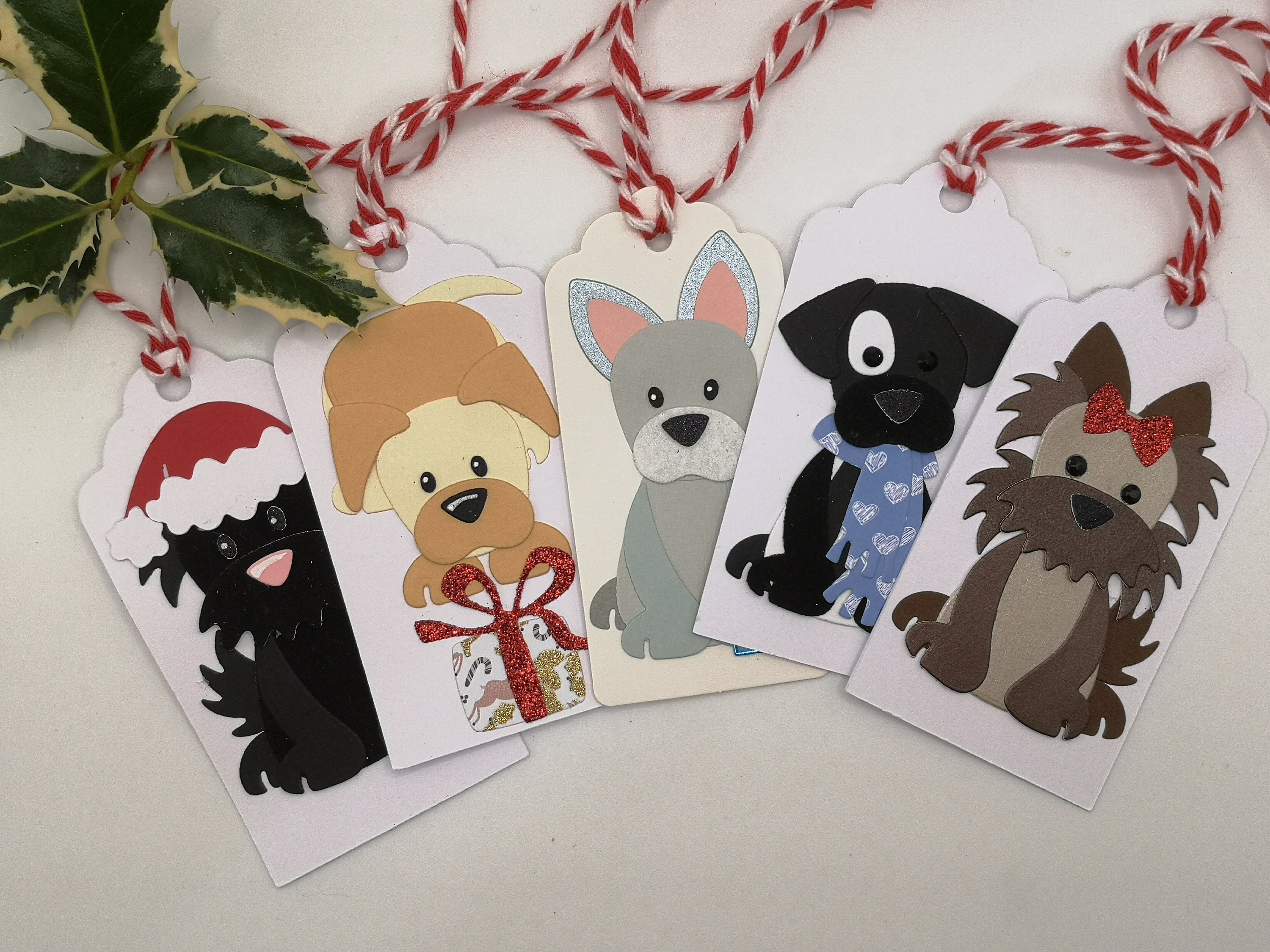 Christmas Dog Gift Tag Dog Gift Bag Tag Present Label - Etsy