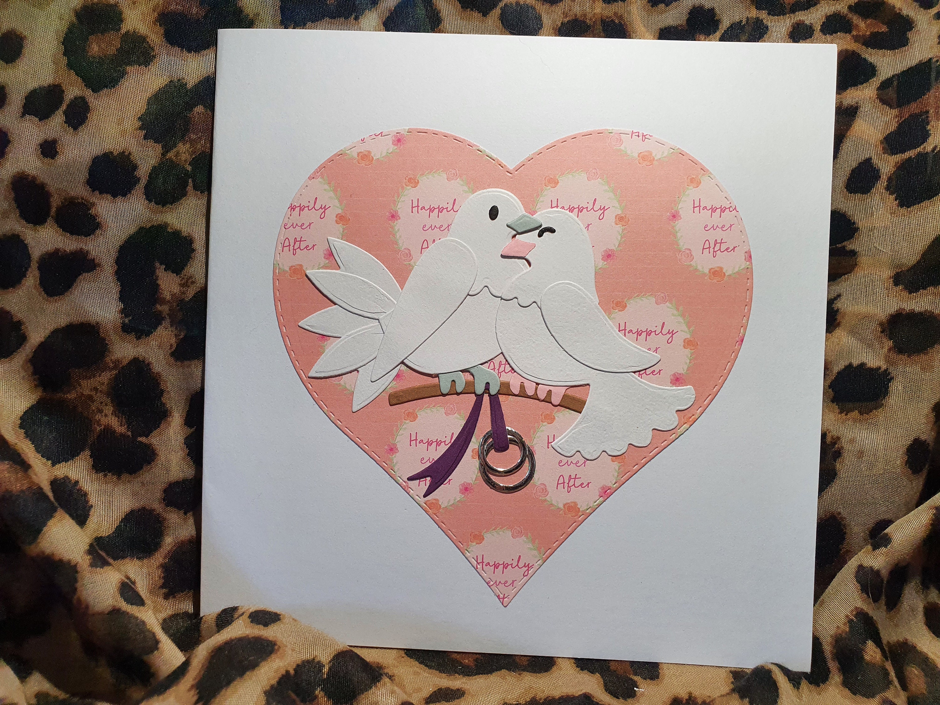 White Doves Wedding Card Birds Wedding Card Wedding Day - Etsy