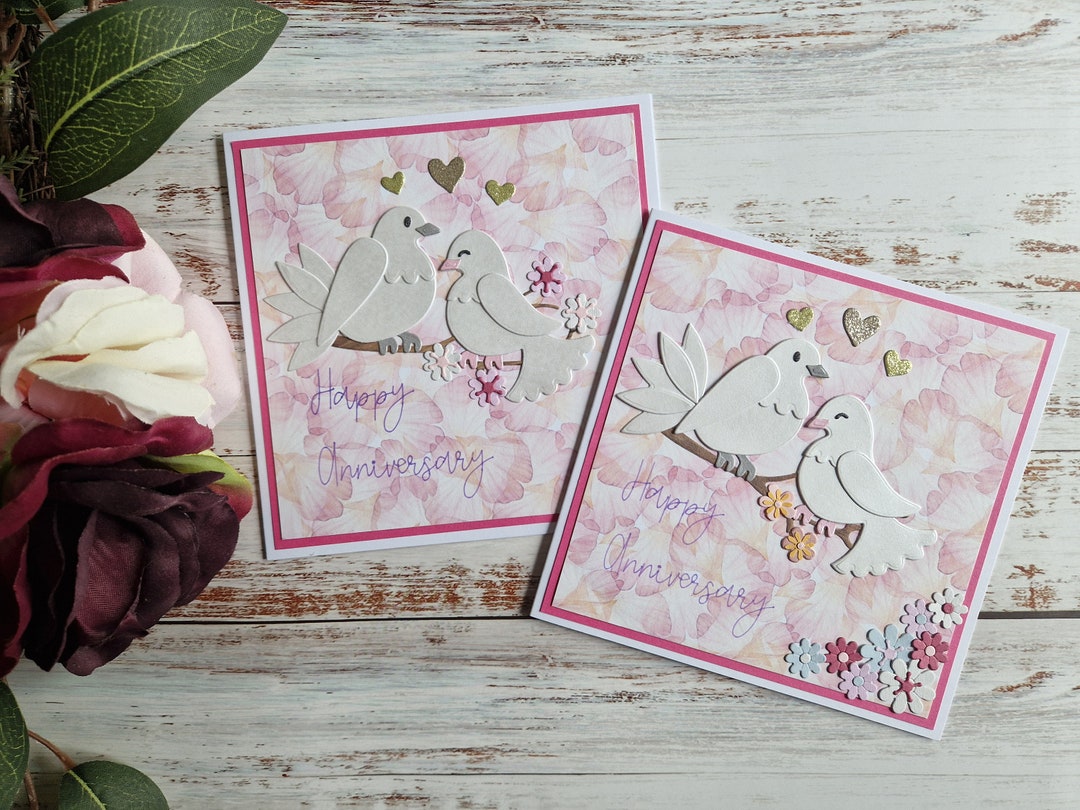 Dove Anniversary Card, Wedding Anniversary, Love Birds, Card for Wife ...