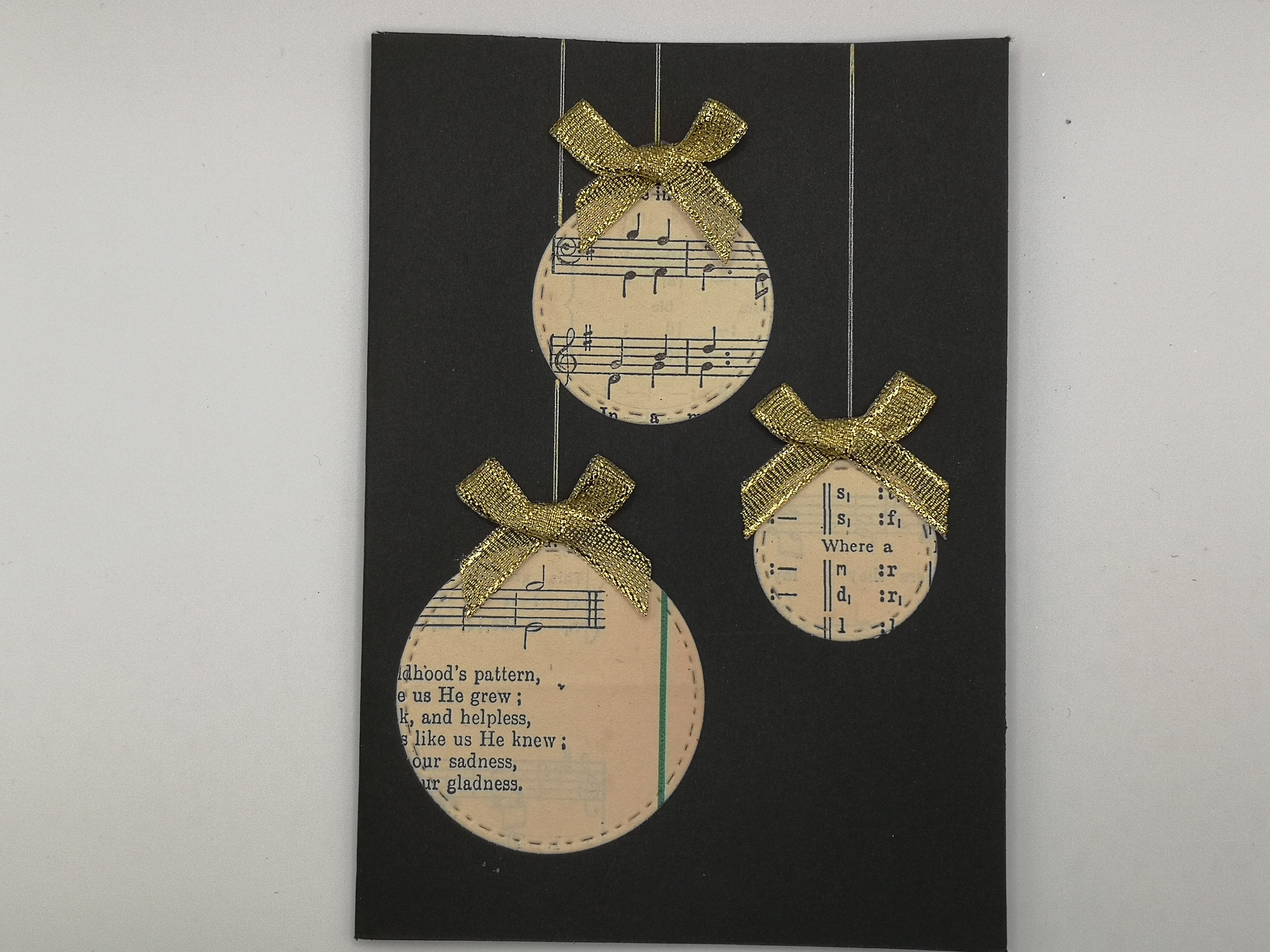 Christmas Card Pack X 3, Christmas Baubles Card, Christmas Card for ...