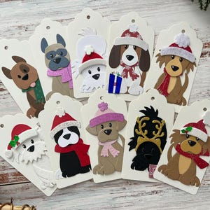 Christmas Dog Gift Tag, Dog Gift Bag Tag, Present Label, Animal Gift ...
