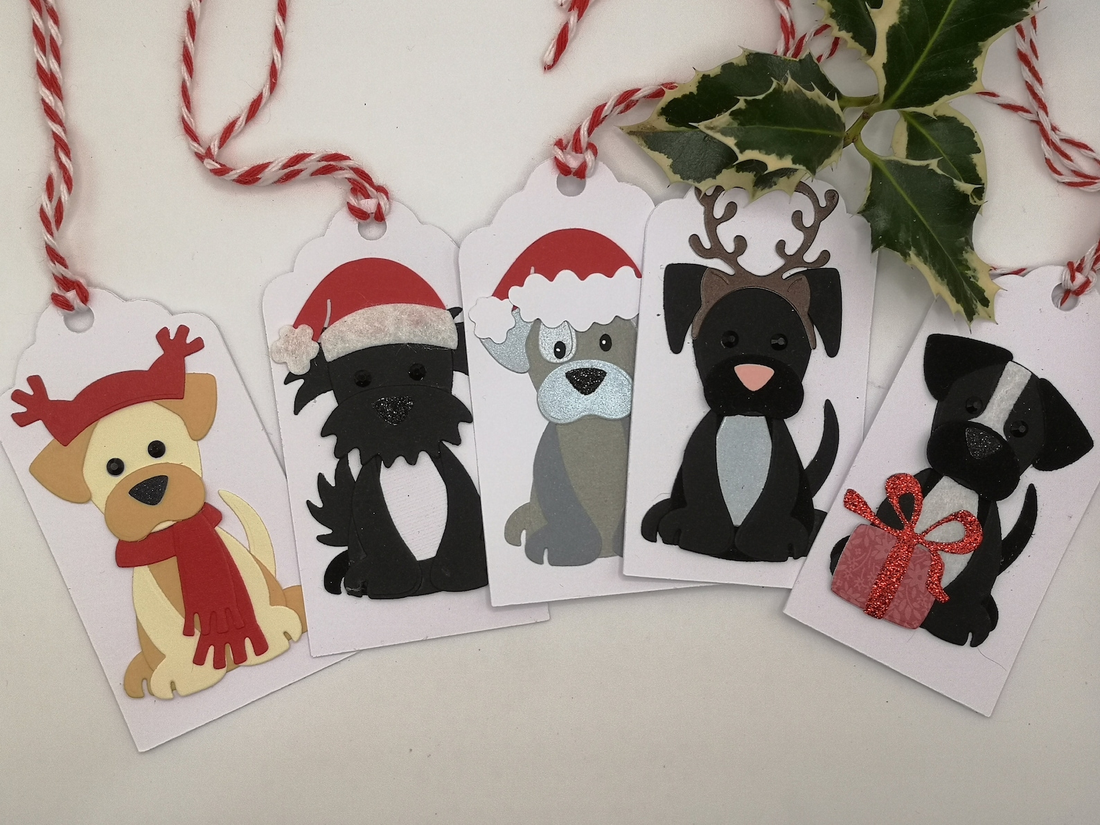 Christmas Dog Gift Tag Dog Gift Bag Tag Present Label - Etsy