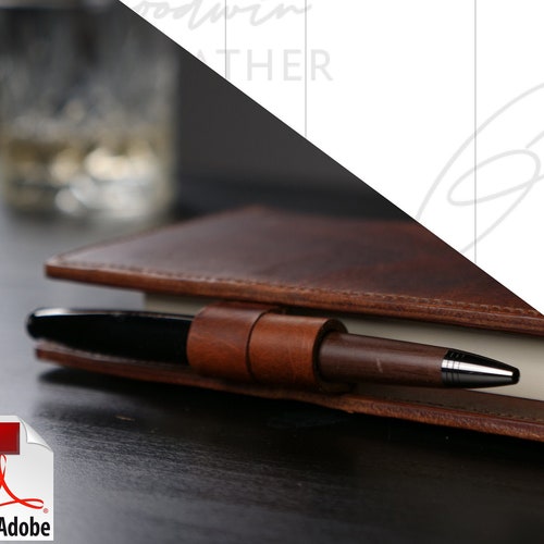 Template Leather Notebook Leather Notebook A5 Pattern PDF - Etsy