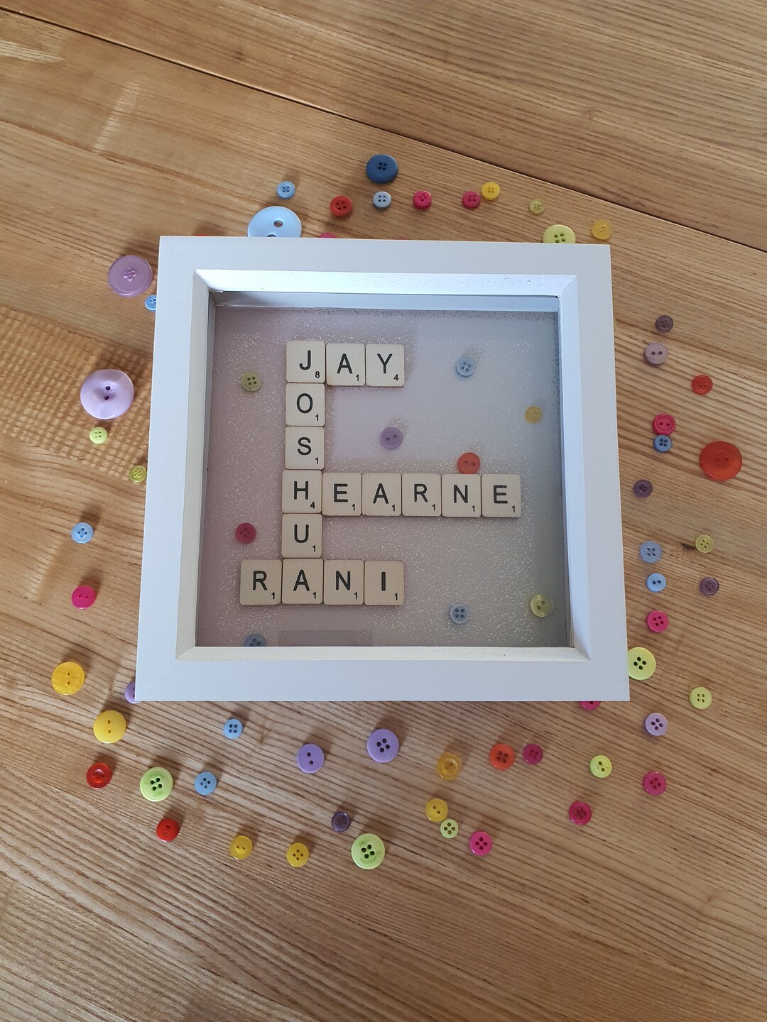 Scrabble Letters Frame, Family, Family Tree, Names, Loved Ones - Etsy