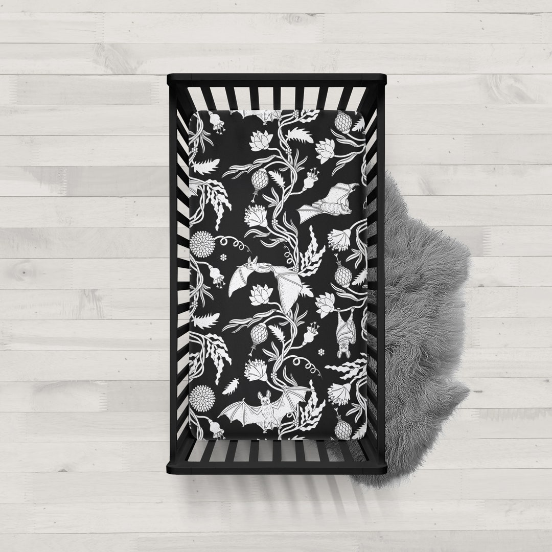 Gothic Baby Fitted Crib Sheets Bats Parade Gothic Baby - Etsy