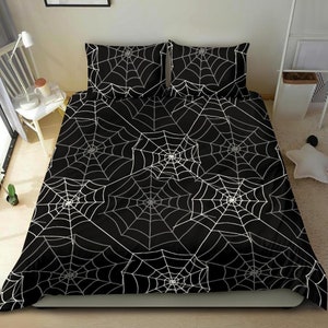 Gothic Bedding Spider Web Duvet Cover and Two Pillowcases - Etsy