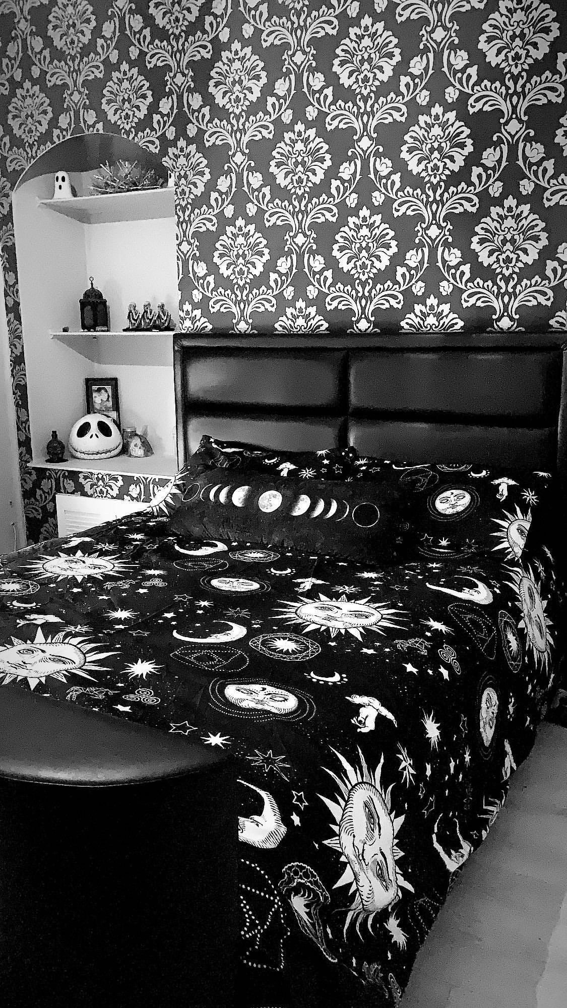 Gothic Bettwäsche Astral Sonne & Mond Himmel Bettbezug und - Etsy.de