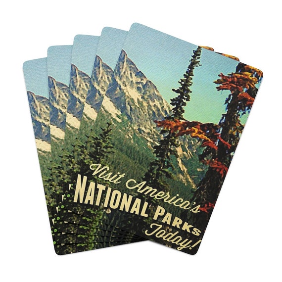 Retro National Park Playing Cards - Etsy