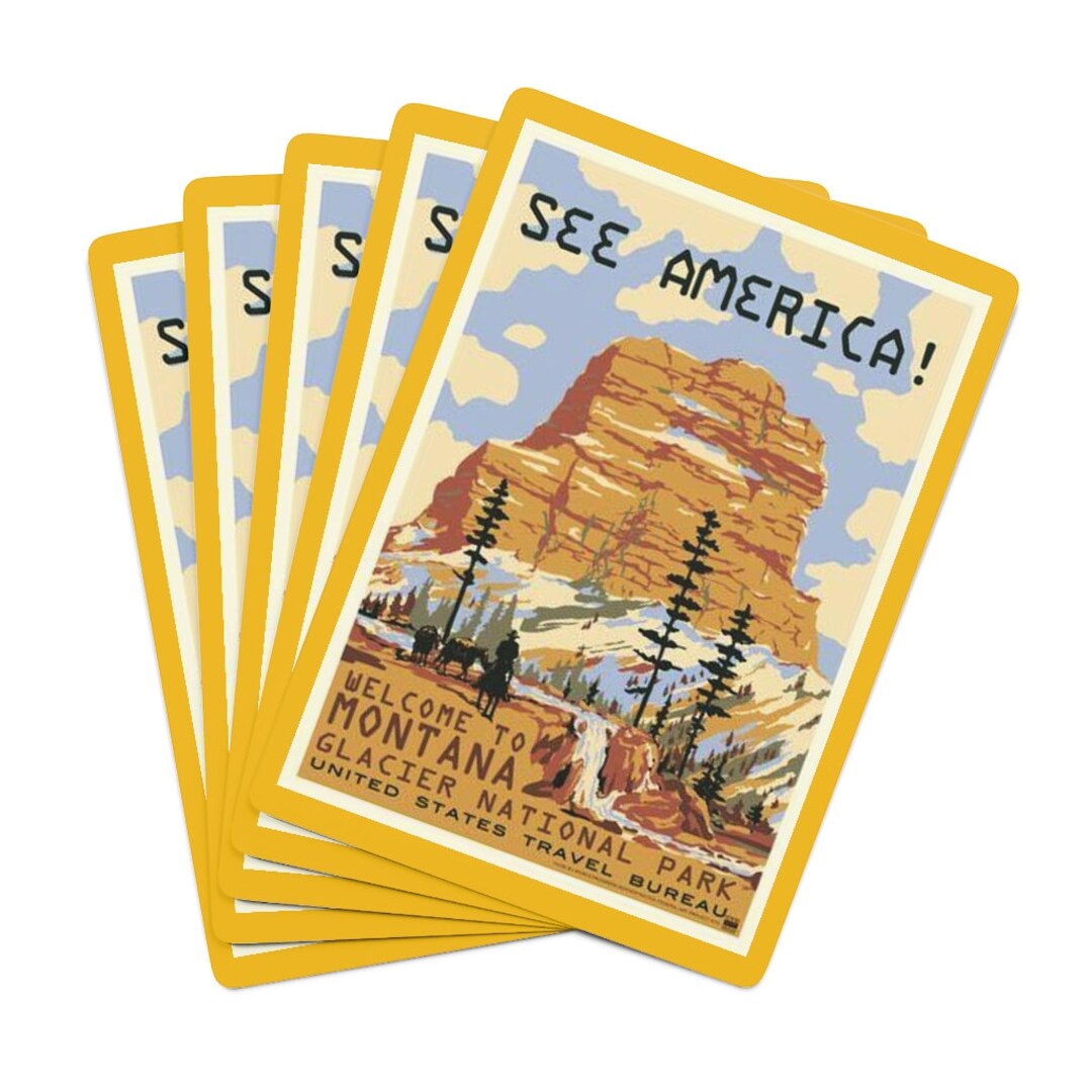 Retro Montana Playing Cards - Etsy