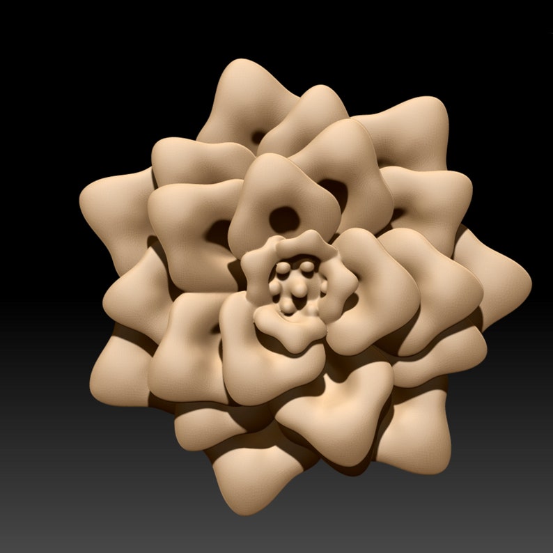 Rose Flower, Stl File, Digital Model, CNC Router File, 3D Printer File ...