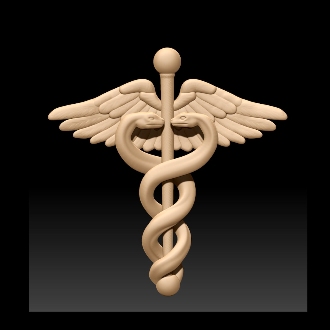 Caduceus, Medical Symbol, Staff of Hermes, Stl File for CNC Router ...