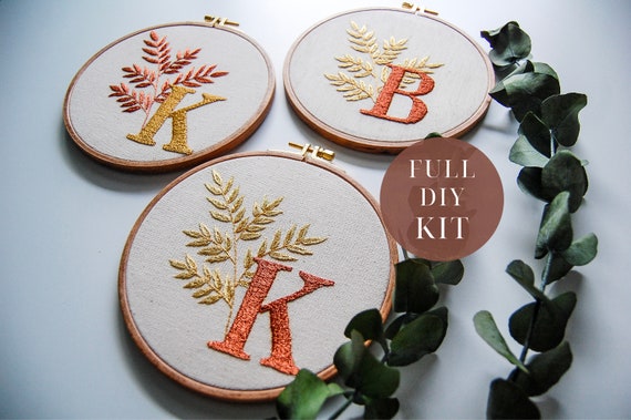 Personalized DIY Goldwork Embroidery Kit for Beginners / | Etsy