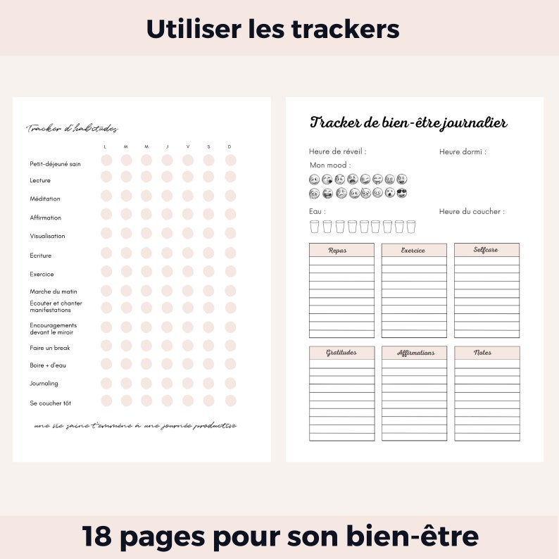 Printable A4 PDF Well-being Planner, Health Organizer, Well-being ...