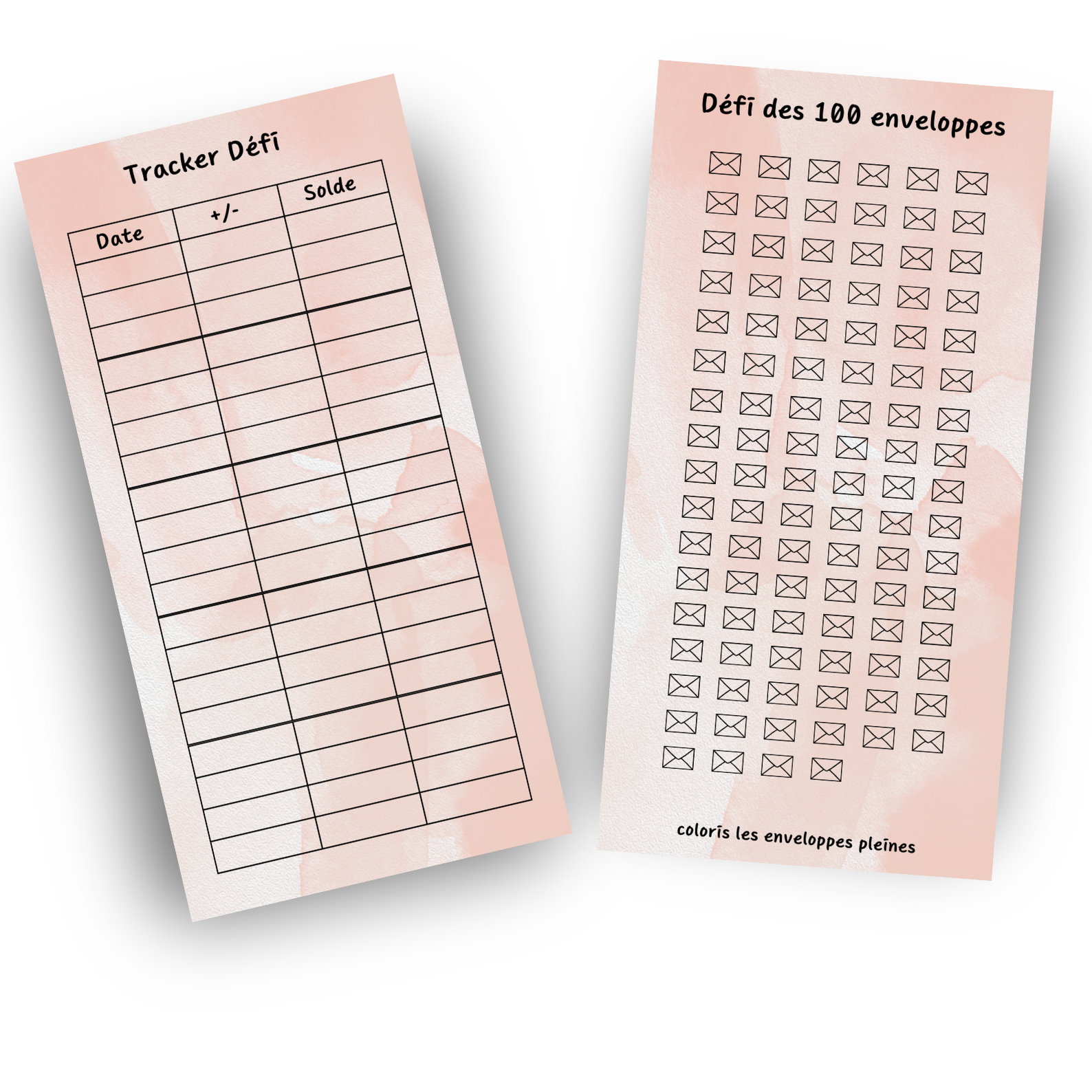 Défis budget / 5 Enveloppes format A6 / Défis budgétaire / Tracker Défi ...