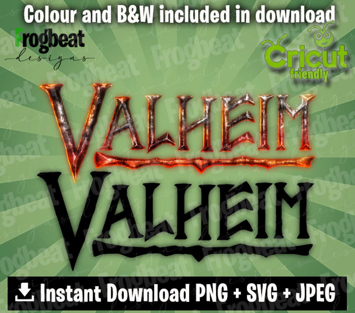 Valheim logo SVG PNG Video game logo. Survival game. PC | Etsy